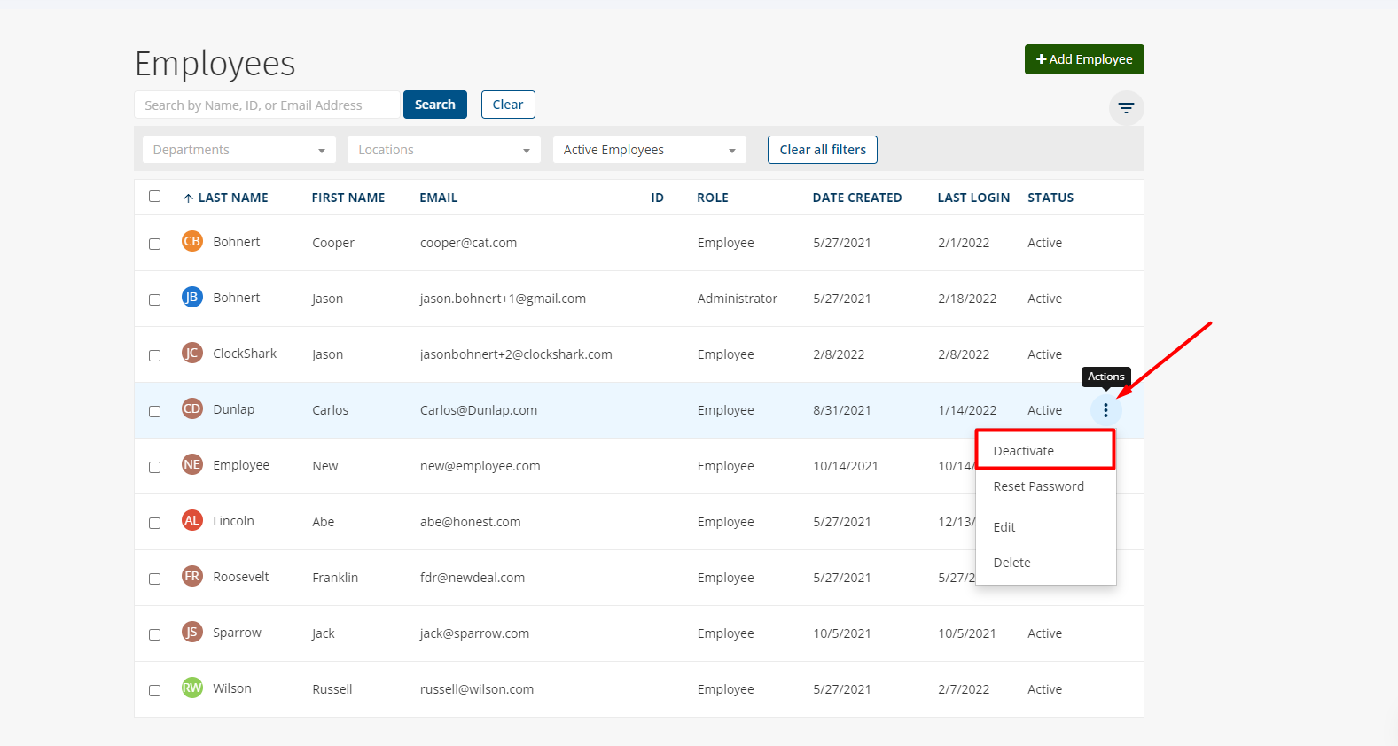 How Do I Deactivate Employees?